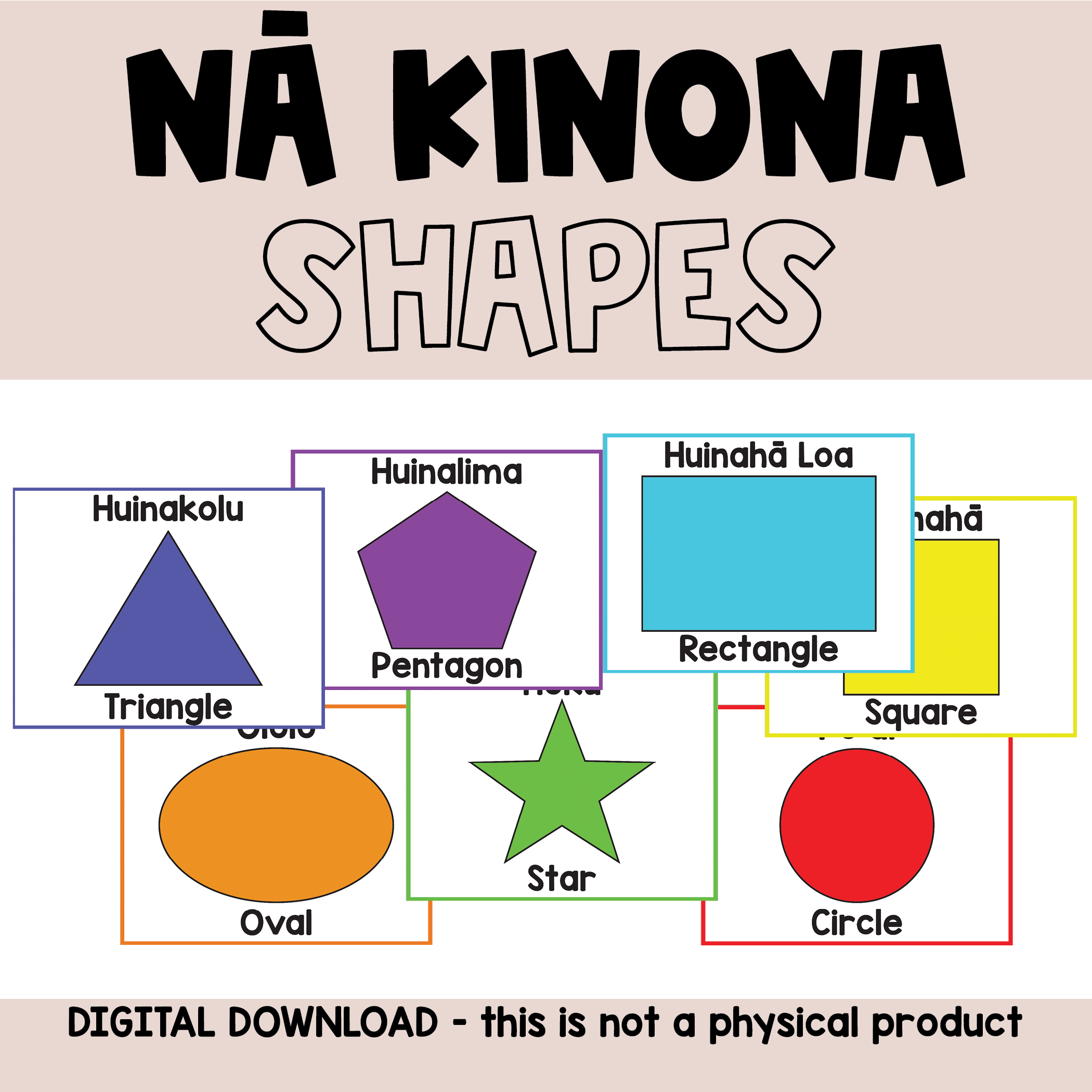 Shapes Posters - Digital Download – Mo'o Hawai'i